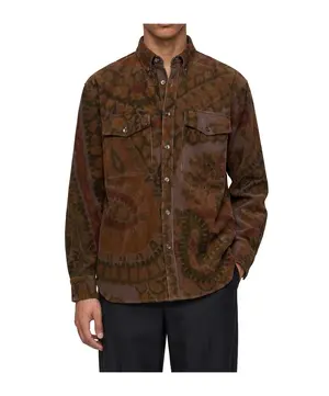 Dries Van Noten Loose Corduroy Shirt