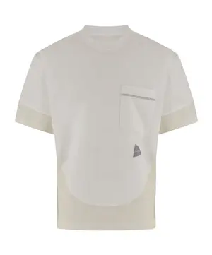 AND WANDER Combi Short-sleeved T-shirt - White