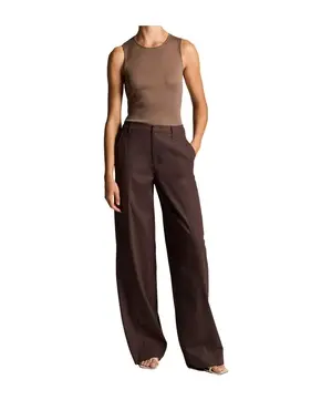 Vince Mid-rise Spliced Casual Pants - Black