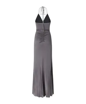 Pinko Long Slip Dress With Front Knot
