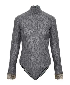 Valentino Garavani High-necked Long-sleeved Bodysuit - Black