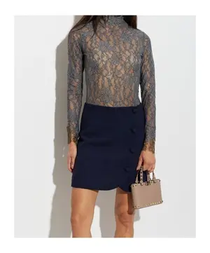 Valentino Garavani High-necked Long-sleeved Bodysuit