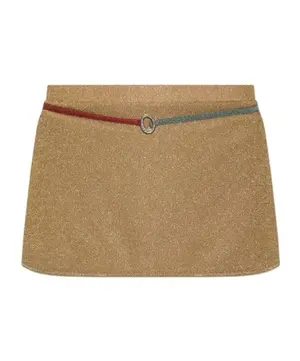 Oseree Elastic-waist Skirt - Brown