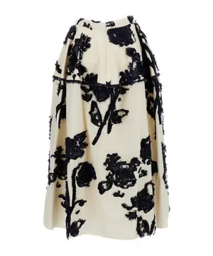 Erdem Fil Coupé Poplin Skirt