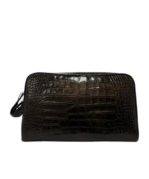 TOM FORD Embossed Clutch Bag - Black