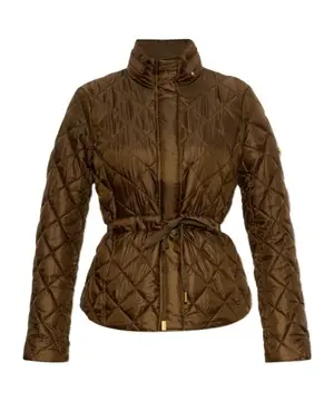 Michael Kors Quilted Belted Jacket - Brown