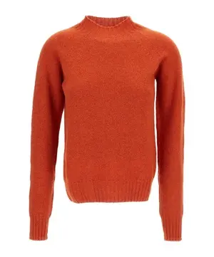 DRUMOHR Long-sleeved Sweater With Stand Collar And Ribbed Trim