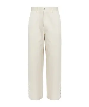 Palm Angels Casual Trousers With Belt Loops - Off White