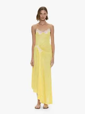 Christopher Esber Delphin Lace Rib Cami Dress - Yellow