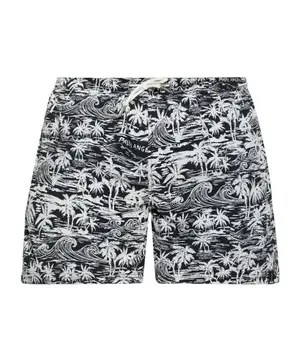 Palm Angels Patterned Swim Trunks - Black