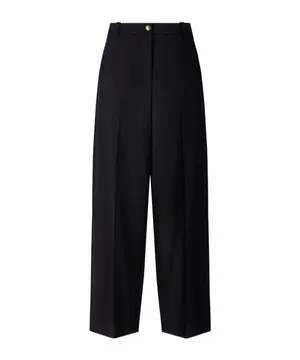 Pinko Pressed-crease Wide-leg Trousers - Black