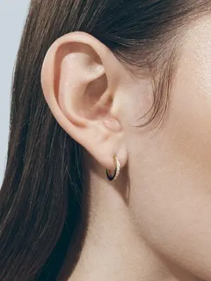 Sophie Bille Brahe Hoop Diamond Earrings