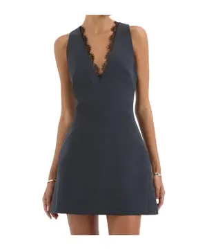SIR. Mathias Tailored Mini Dress - Stone