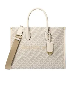 Michael Kors Mirella Signature Logo Tote Bag - Lt Crm Multi