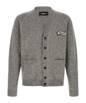 Dsquared2 Long-sleeve Single-breasted Cardigan - Gray
