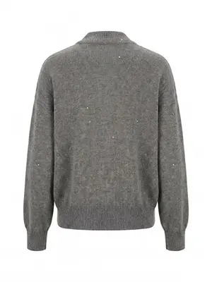Brunello Cucinelli Long-sleeved Crewneck Cardigan With All-over Sequin Embellishment