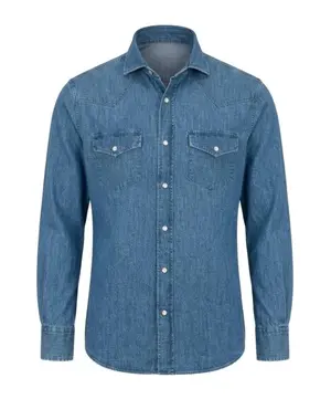 Brunello Cucinelli Western-style Press-stud Shirt