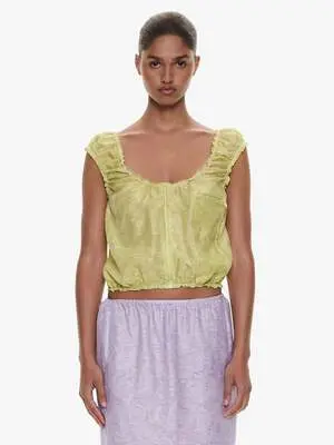 Christopher Esber Light Leak Jacquard Zip Up Top - Yellow