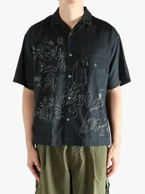 AND WANDER Buttoned Embroidered Shirt