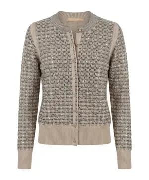 Ermanno Scervino Long-sleeved Knitted Sweater - Beige/black