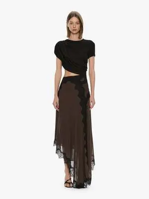 Christopher Esber Verve Twisted Tee Dress - Husk/ Black
