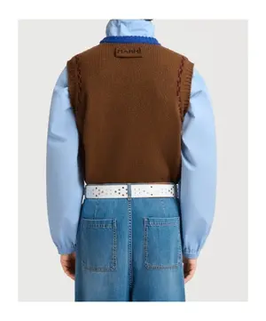 Marni Wool Vest With M Intarsia