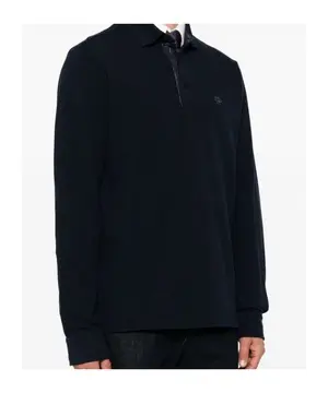 Etro Logo-embroidered Long-sleeve Polo Shirt