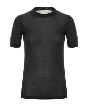 Malo Crew Neck In Luxury Cashmere - Black