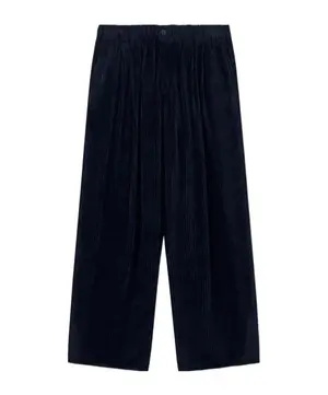 Giorgio Armani Trouser Oversized Fit Ribbed Viscose Velvet