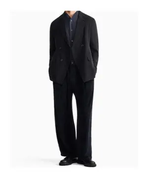 Giorgio Armani Trouser Oversized Fit Ribbed Viscose Velvet