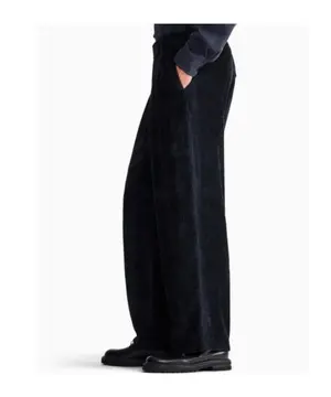 Giorgio Armani Trouser Oversized Fit Ribbed Viscose Velvet