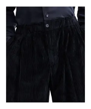 Giorgio Armani Trouser Oversized Fit Ribbed Viscose Velvet