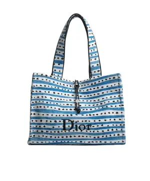 Dior Dioriviera Medium Spongy Book Tote - Blue