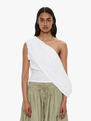 Christopher Esber Aiba Draped Jersey Tee - White