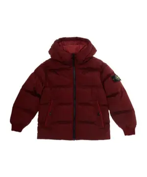 Stone Island Long-sleeve Hooded Padded Jacket - Red