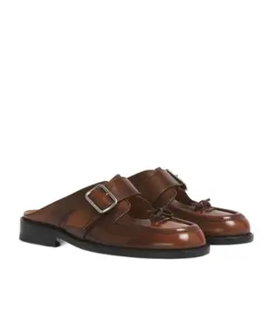 Marni Leather Bambi Buckle Sabot