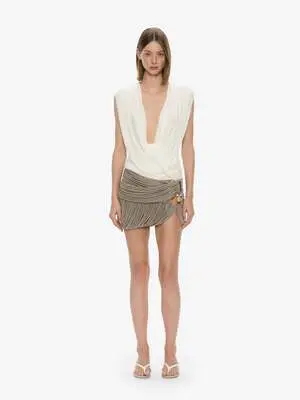 Christopher Esber Beach Glass Bubble Mini Skirt - Grey