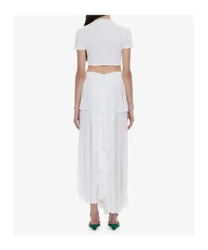 Christopher Esber Droplet Ruched Crystal-pendant T-shirt