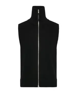 MAISON MARGIELA Zip Knit Gilet - Black