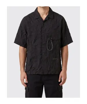 AND WANDER Pleated Short-sleeved Shirt