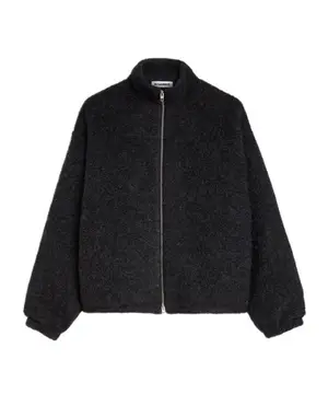 JIL SANDER Zip-up Wool-fleece Sweater