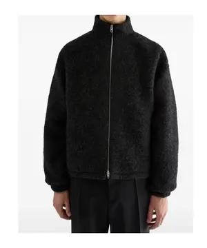 JIL SANDER Zip-up Wool-fleece Sweater