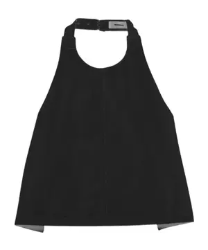 Wardrobe.NYC Draped Halterneck Top - Black