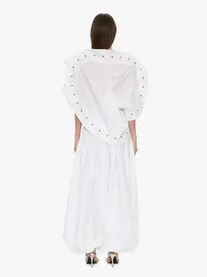 Christopher Esber Spiral Stone Snap Poplin Top - White