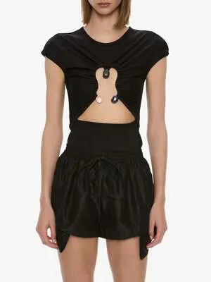 Christopher Esber Hiero Crystal Capped Tee