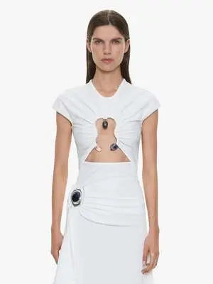 Christopher Esber Hiero Crystal Capped Tee