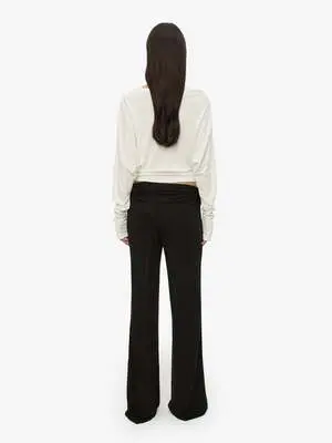Christopher Esber Long Sleeve Jersey Top With Cut-out Detail - White