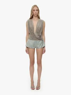 Christopher Esber Ripple Drape Top - Grey