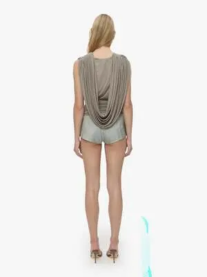 Christopher Esber Ripple Drape Top - Grey