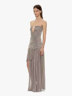 Christopher Esber Arced Orion Strapless Gown - Grey